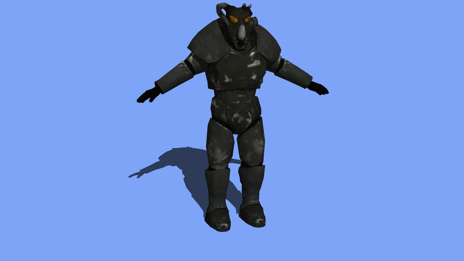 Fallout II classic X01 power armor (low poly) | 3D Warehouse