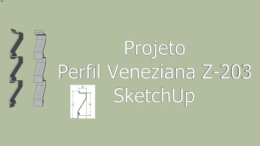 Perfil Lambri veneziana Z-203 | 3D Warehouse