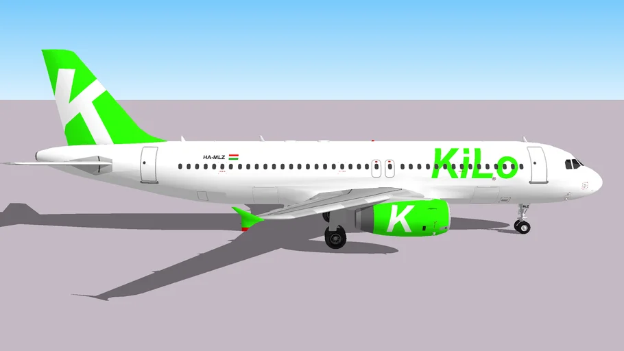 Airbus A320 Air Kilo / White Body Livery FICTIONAL] | 3D Warehouse