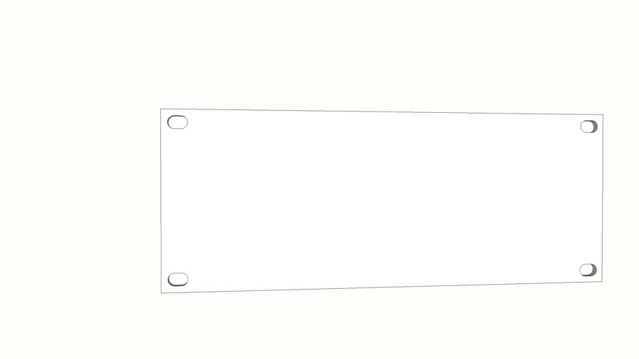 2u Blanking Plate | 3D Warehouse