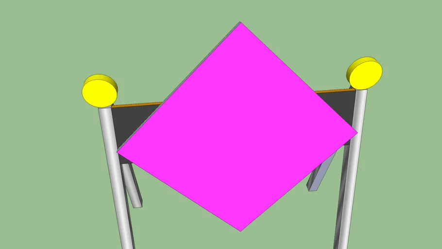 Blank Emergency Management Warning Sign on Portable Mount | 3D Warehouse