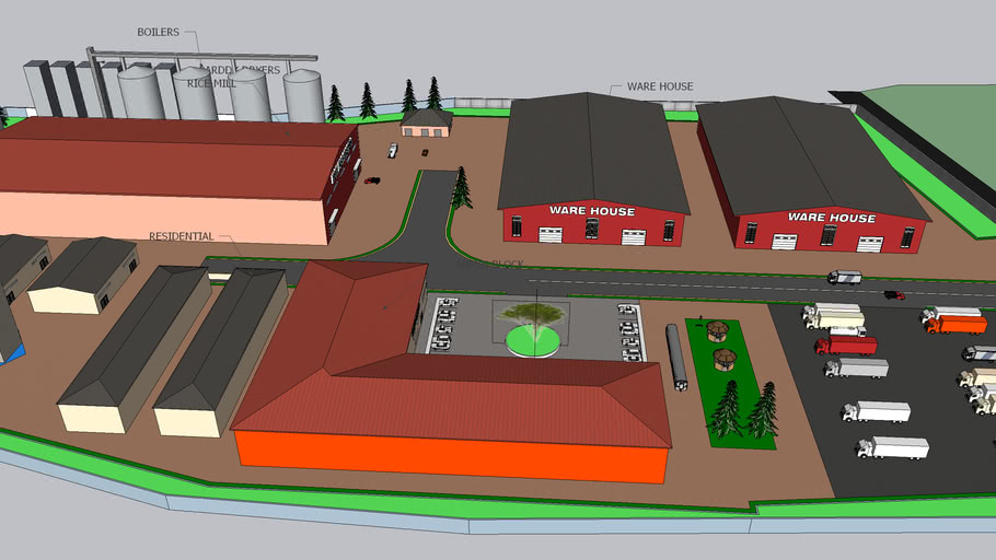 Typical Rice mill | 3D Warehouse