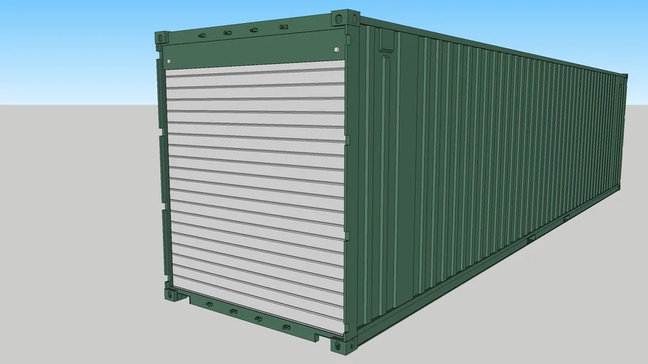 Roll Up Door - 40ft High Cube Container w/2 Doors | 3D Warehouse