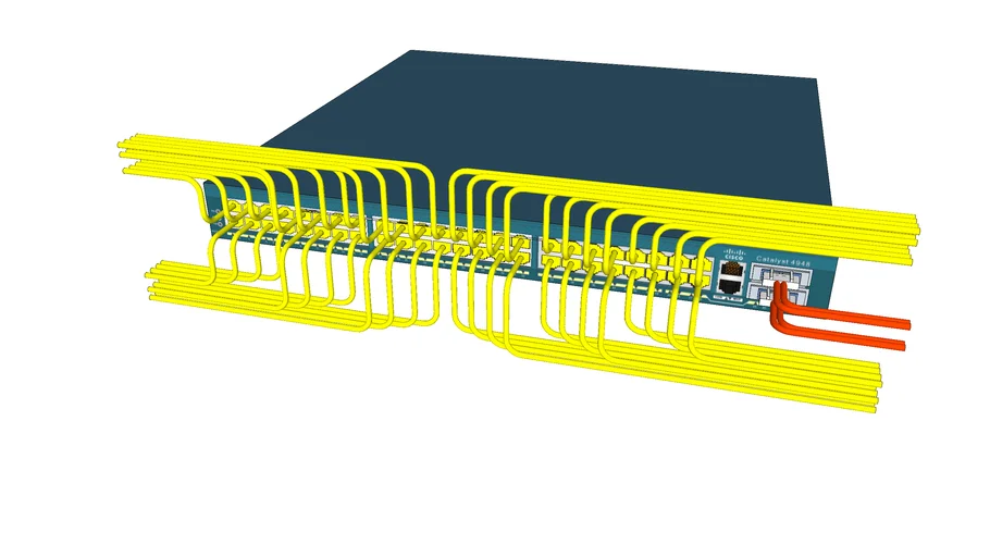 Catalyst 4948 10GE with cables | 3D Warehouse