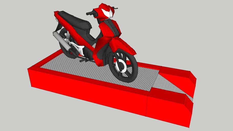 motorbike stand display | 3D Warehouse