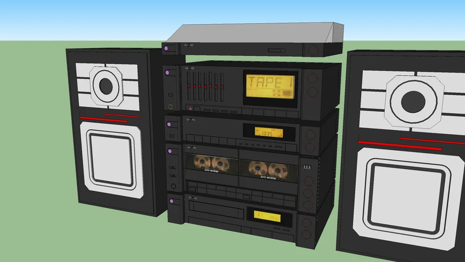 Sanyo Architect Series W75 Midi Hi-Fi system | 3D Warehouse