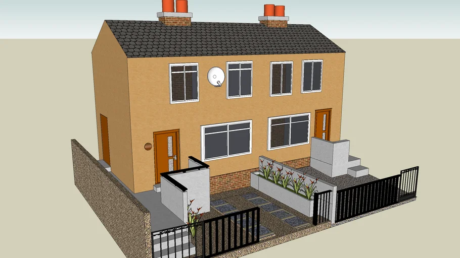 Semi detached house | 3D Warehouse