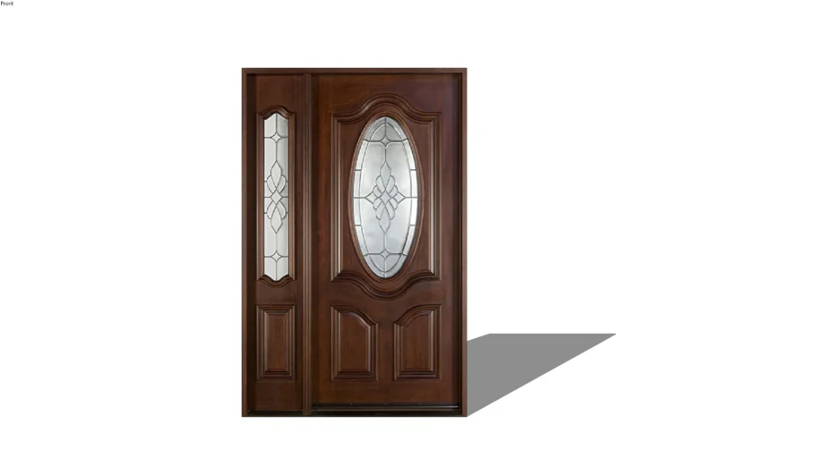 DOUBLE DOOR+MODERN+WOODEN+MAIN ENTRANCE+TRADITIONAL | 3D Warehouse