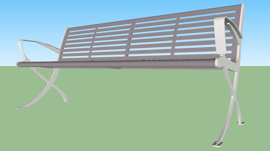 Exposition 6' Contour Bench | 3D Warehouse