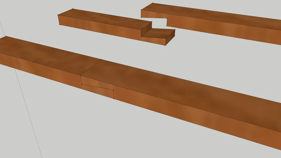 dovetailed scarf joint | 3D Warehouse