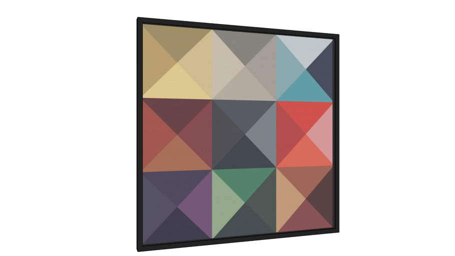 Quadro Geometric square triangles formato quadrado - Galeria9, por ...