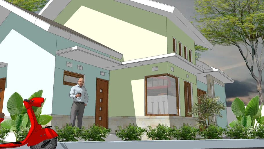 Rumah Minimalis Perumahan | 3D Warehouse