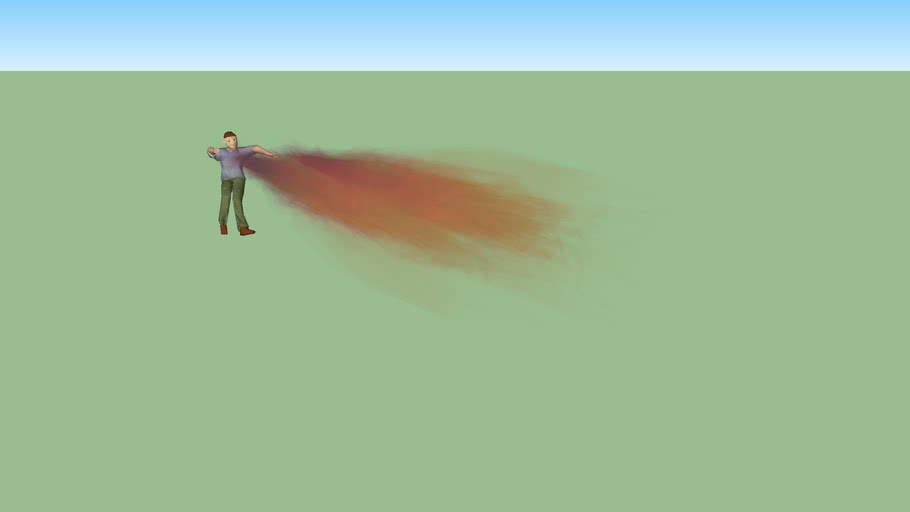 Man blasting fire out of his hands | 3D Warehouse