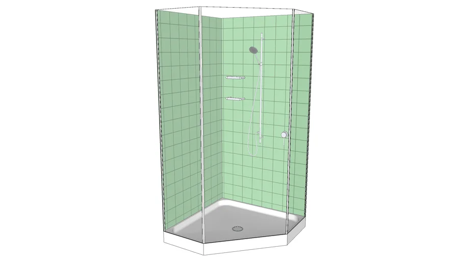 Corner Shower 915x915 | 3D Warehouse