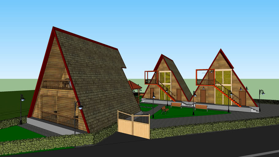 Triangular cottages | 3D Warehouse