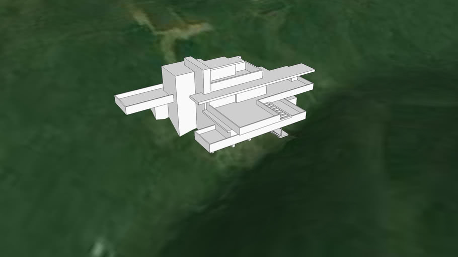 Frank Lloyd Wright's Fallingwater as modeled live! | 3D Warehouse