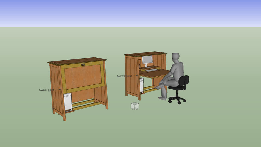 computer desk | 3D Warehouse