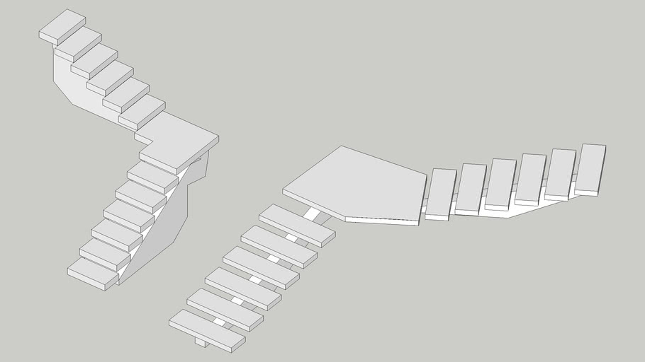 L Type Stairs | 3D Warehouse