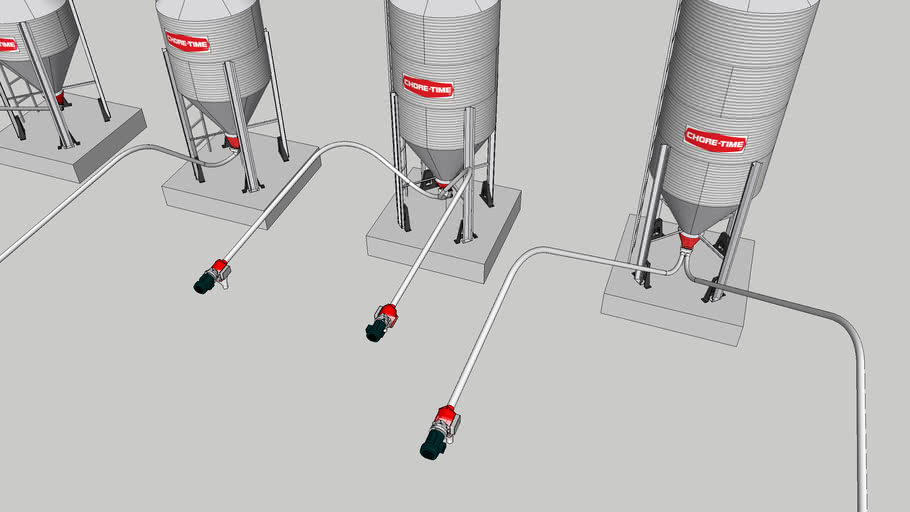 PigTek - Chore Time - Feedbin - Silo cám - 6' | 3D Warehouse