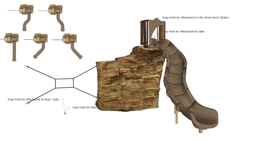 Strato Rock Climber w/Rope Tabs and Slide Attachment | 3D Warehouse
