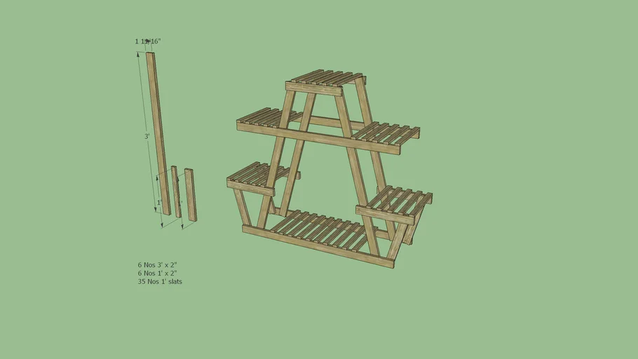 Multi-tiered Plant Stand Pyramid | 3D Warehouse