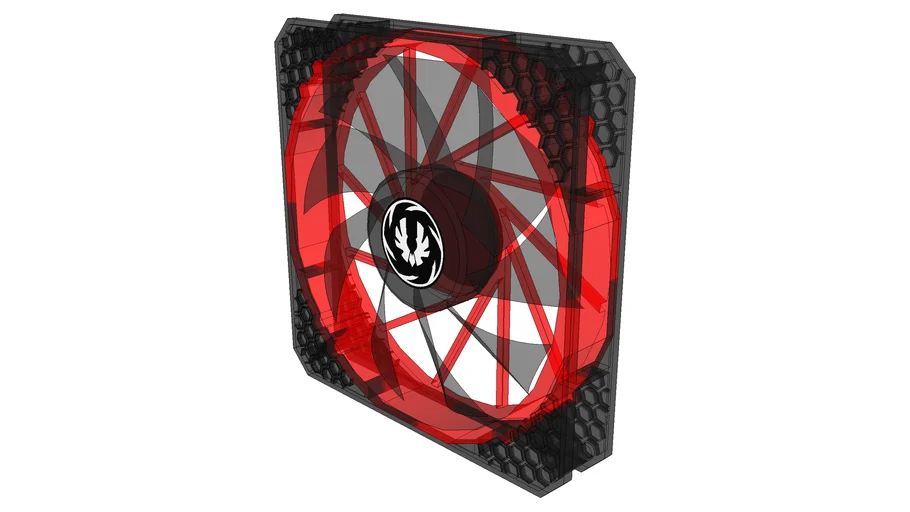 BitFenix Spectre Pro Series 140mm Red Fan | 3D Warehouse