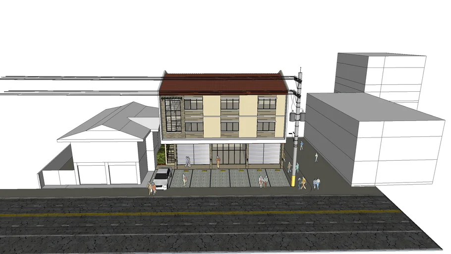 3 storey commercial | 3D Warehouse