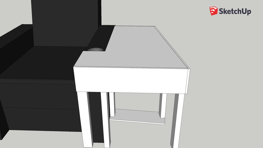 Computer Chair Angled Desk | 3D Warehouse