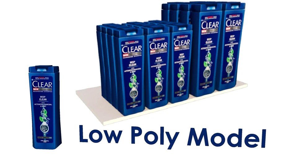 Low Poly Clear Shampoo Model | 3D Warehouse