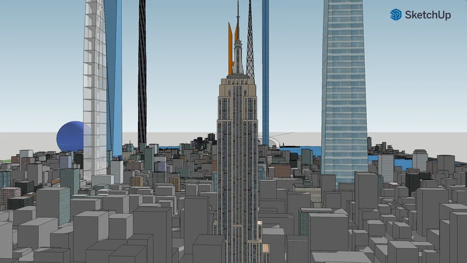 New York City With My Megatall Skyscraper are Vision | 3D Warehouse