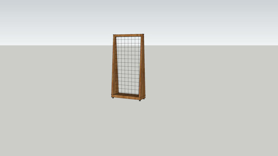 wire mesh partition with rollers | 3D Warehouse