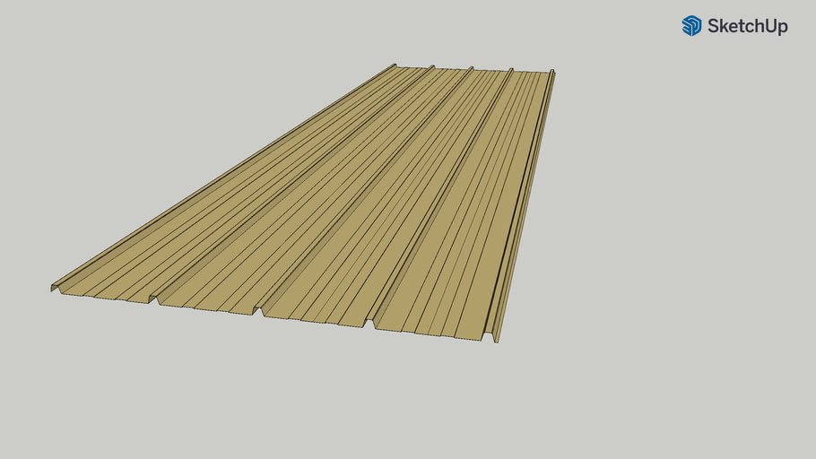 Corrugated Roofing 10ft | 3D Warehouse