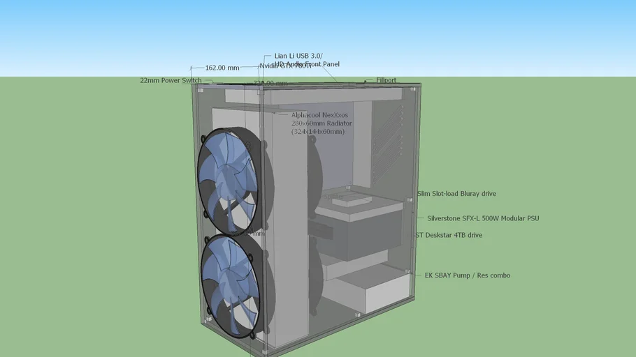Watercooled Mini ITX | 3D Warehouse