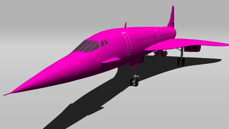 Concorde supersonic jet plane 3D Model | 3D Warehouse