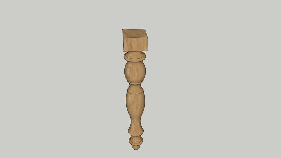 Solid Oak leg | 3D Warehouse