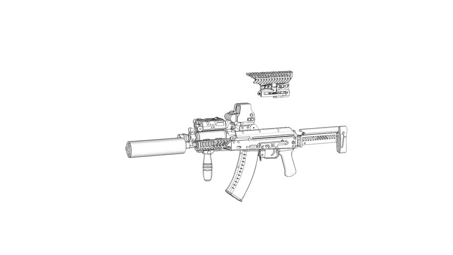 Tactical AKS-74U 3D MODEL A | 3D Warehouse