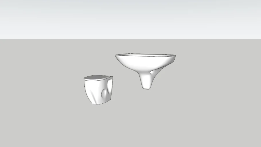 Pia e Sanitário Flaminia Void | 3D Warehouse