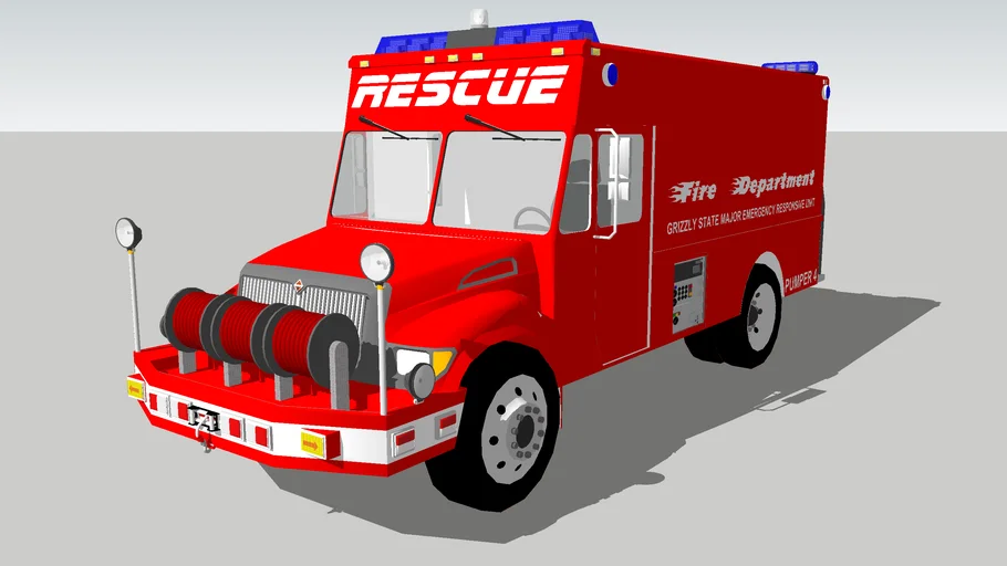 Grizzly State Fire Rescue Pumper step van | 3D Warehouse