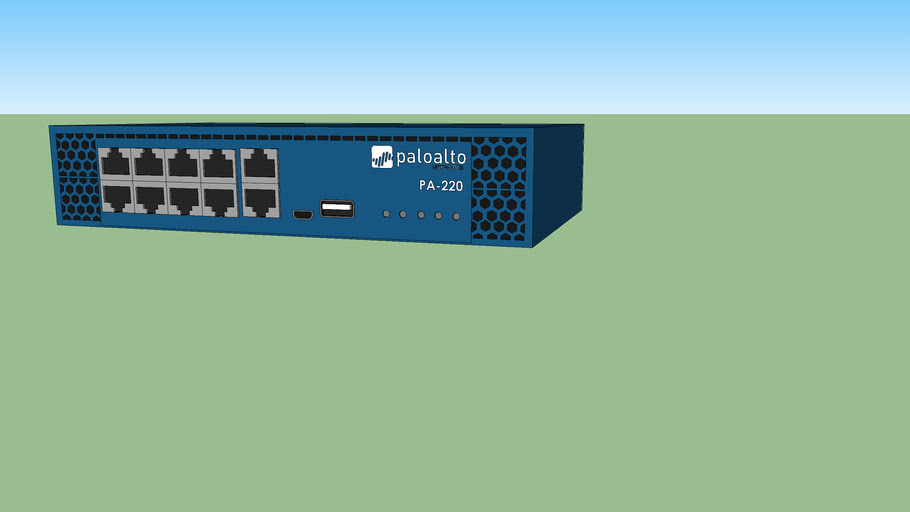 Palo Alto PA-220 security appliance firewall | 3D Warehouse