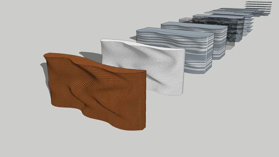 Curve Streamline Wall | 3D Warehouse