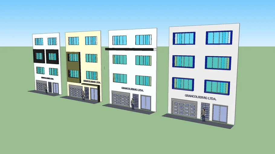 fachada edificio vigilancia | 3D Warehouse