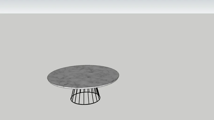 COFFEE TABLE WITH BLACK STEEL LEGS | 3D Warehouse