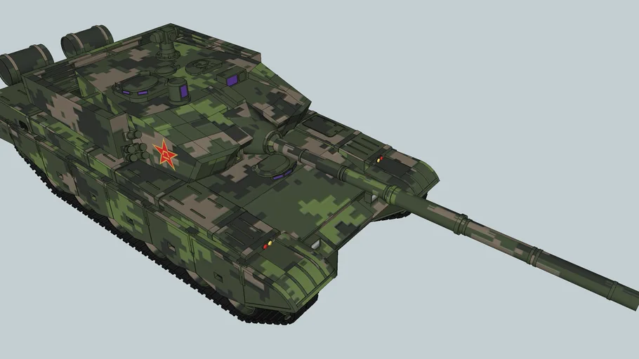 中国人民解放军99式主战坦克改进型 ZTZ-99A2 PLA type 99 battle tank modified | 3D Warehouse