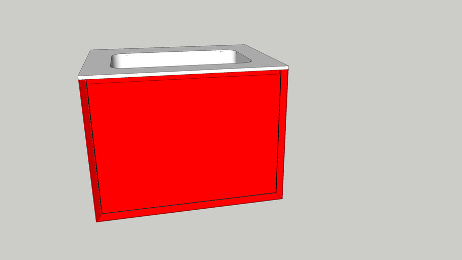 Snowdon/Soxy 600mm wall hung vanity Q/C 92720 KVK | 3D Warehouse