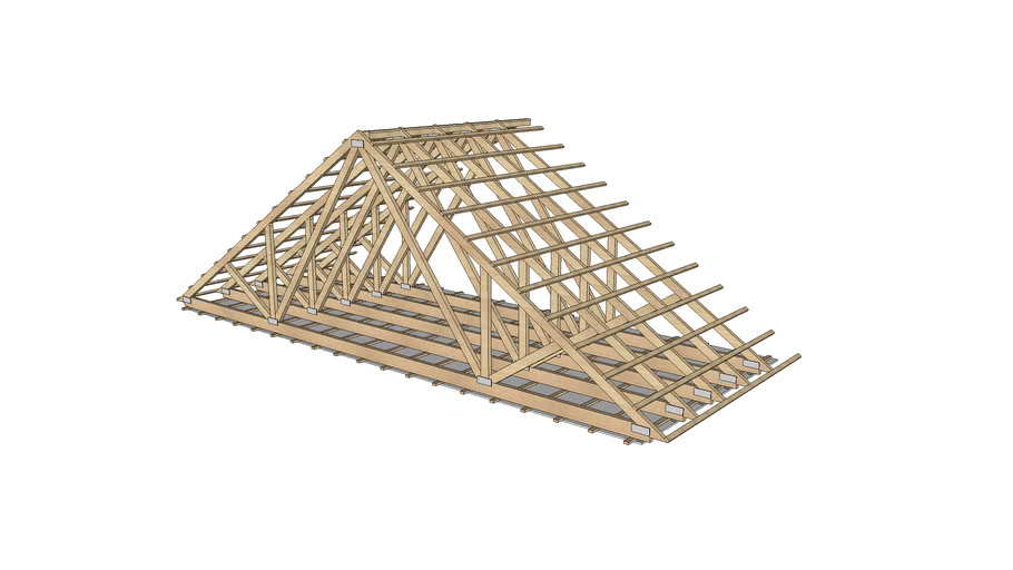 Roof Wooden Trusses | 3D Warehouse