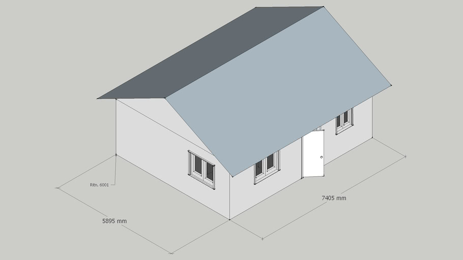 Hus 41m2, Ritning 6001 | 3D Warehouse