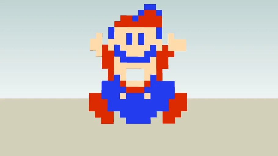 Mario from Mario bros. (dying pose) | 3D Warehouse