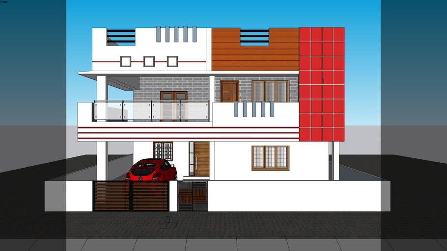 House Elevation West Face | 3D Warehouse