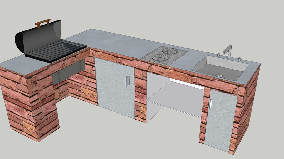 Backyard built in BBQ | 3D Warehouse