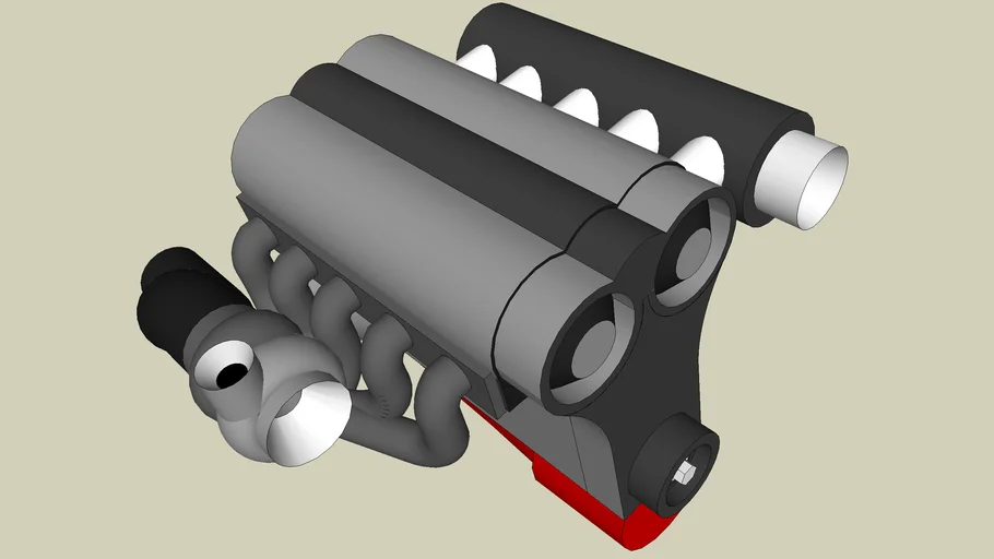 5 Cylinder Engine (Red Pan e.2) | 3D Warehouse